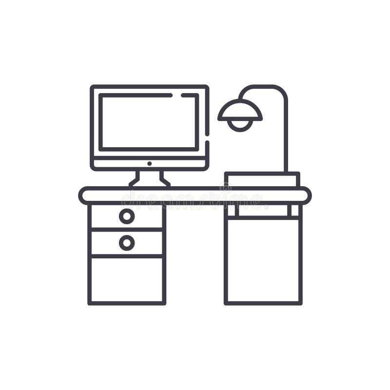 Computer Table Icon Stock Illustrations – 45,839 Computer Table Icon ...