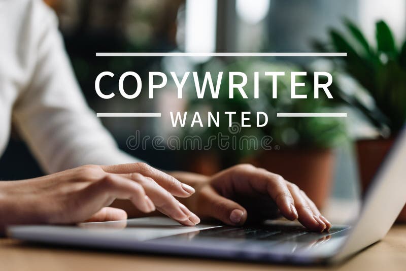 Copywriter Using Laptop, Typing on Keyboard Stock Image - Image of copy ...