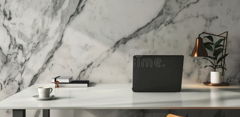 Freelancer Desk at Home with Big Windows Stock Photo - Image of chair ...