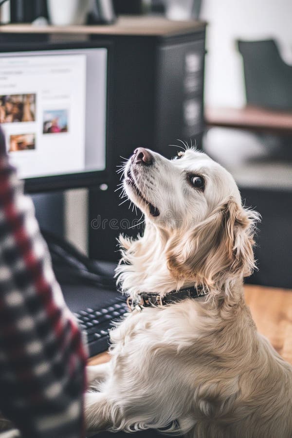 Freelancer Distracted by Their Dog Howling at the Computer Screen ...