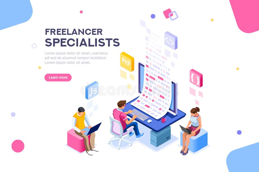 Freelancer Editable Software Develop Template Banner Stock Vector ...