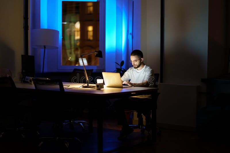 Busy Front End Developer or Qa Engineer Testing App on Smartphone Work ...