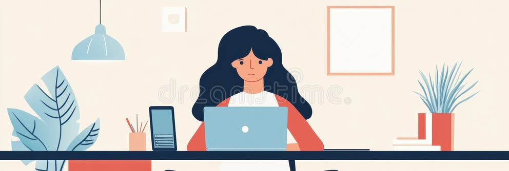 Modern Freelancer Multitasking with Laptop, Smartphone, and Tablet in ...