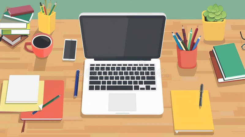 Freelancer Modern Workspace: a Blend of Digital and Analog Work Tools ...