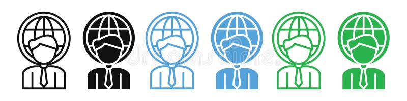 Freelancer Outsourcing Icons for Corporate Projects and Remote Work ...