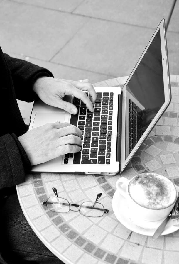 Freelancer Typing on a Computer Stock Photo - Image of laptop ...