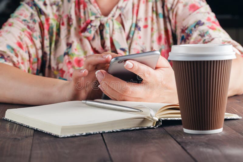Freelancer Woman Work at Home with Mobile Phone Stock Photo - Image of ...