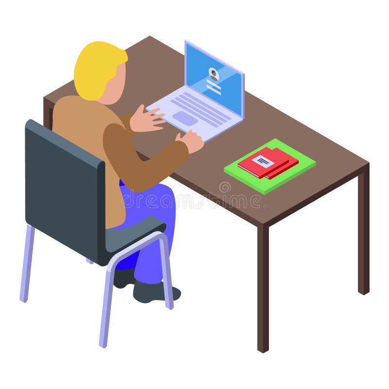 Freelancer Work Icon Isometric Vector. Computer Freelance Stock Vector ...
