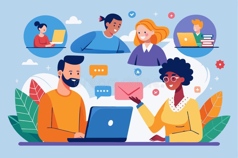 Freelancers Engage in Virtual Collaboration, Sharing Ideas and ...