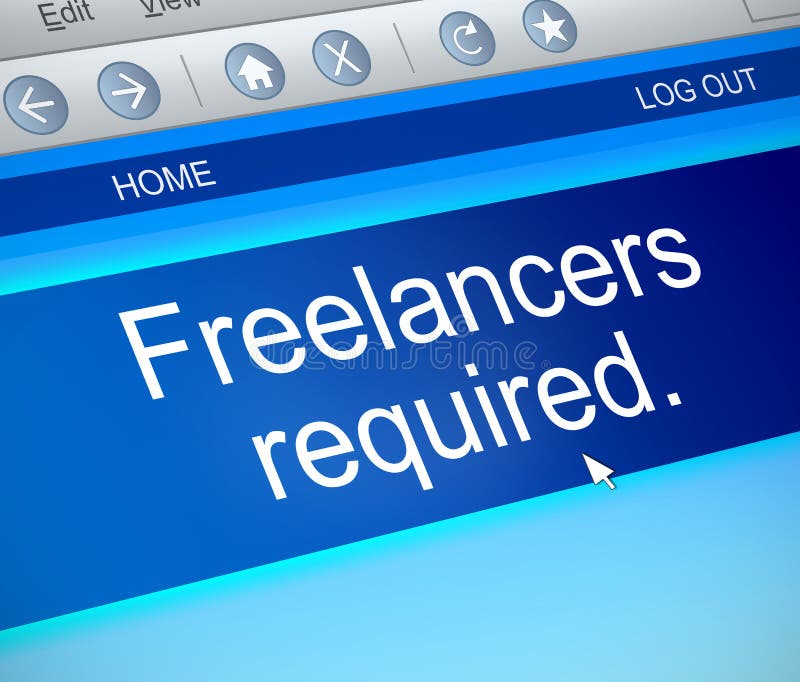 Freelancers Required Concept. Stock Illustration - Illustration of ...