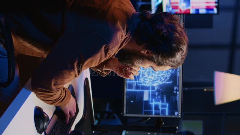 Freelancing Programmer Writes Artificial Intelligence Code on Desktop ...