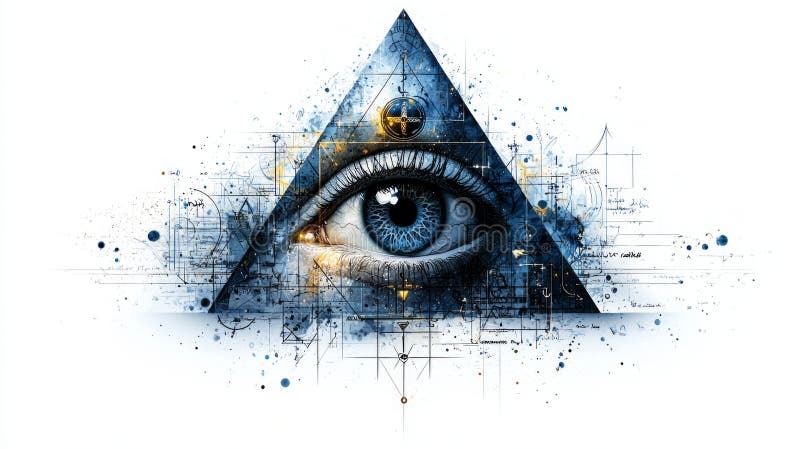 Freemason Pyramid Features Hidden Eye Top Surrounded Intricate ...