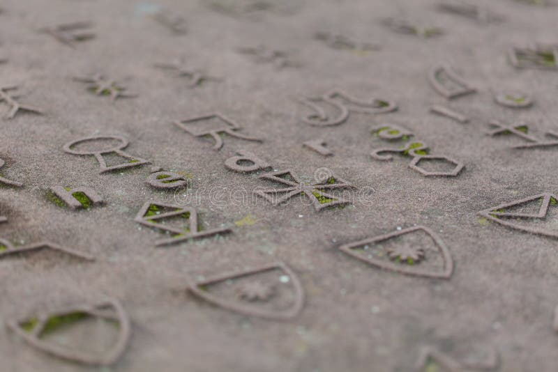 Freemasonry Masonry Stones Letters and Symbols Education Stock Photo ...