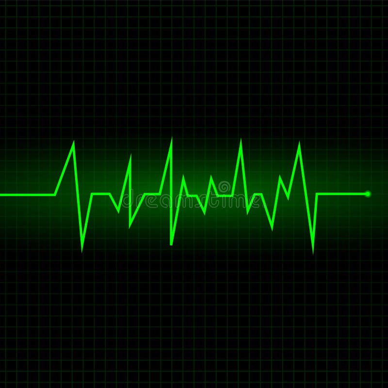 Heart Beat Cardiogram Background Stock Illustration - Illustration of ...