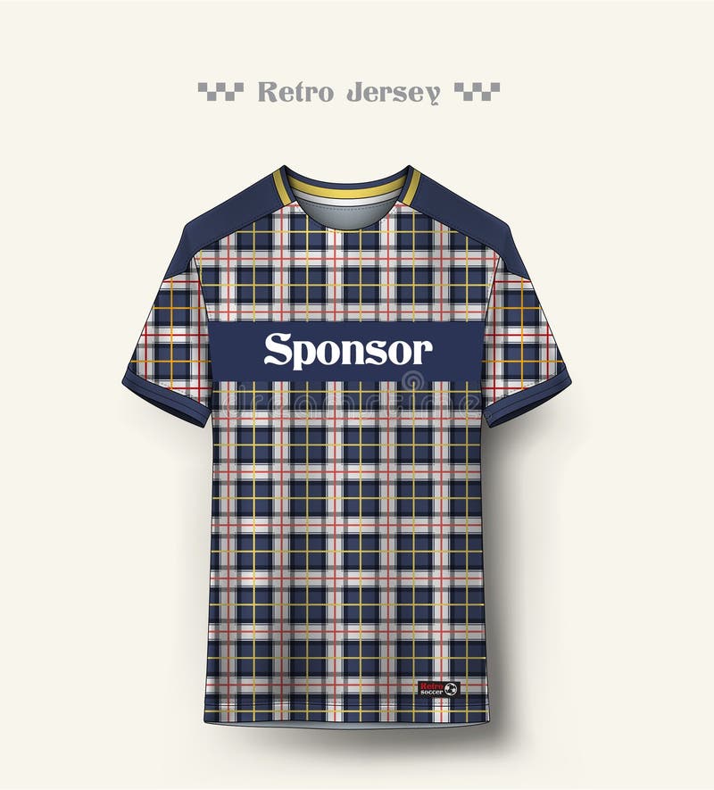 Retro Soccer Jersey Vector Design for Sublimation Stock Vector ...