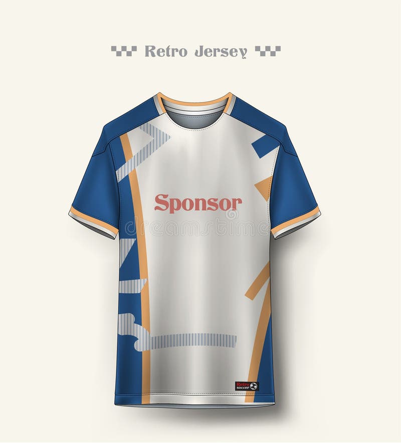 Retro Soccer Jersey Vector Design for Sublimation Stock Vector ...