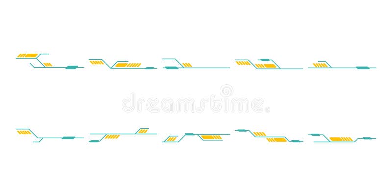Futuristic Tech Footer stock vector. Illustration of brand - 377493302