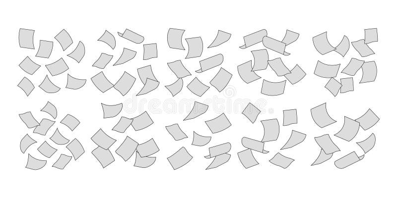 Falling Papers Element stock vector. Illustration of office - 380872702