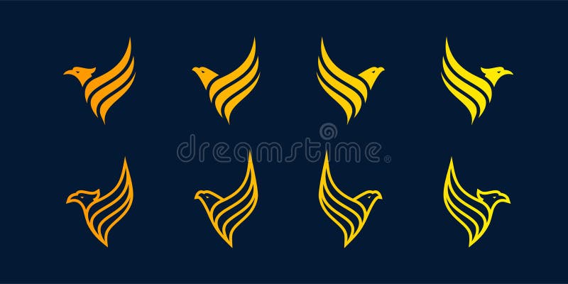 Simple Eagle Wings Logo Design Stock Vector - Illustration of element ...