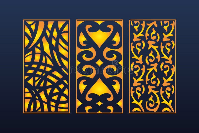 Abstract Geometric Islamic Panels Modern Arabic Ornament Designs Stock ...