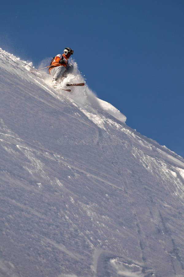 Freeride Skier stock image. Image of lifestyle, seasonal - 23738835
