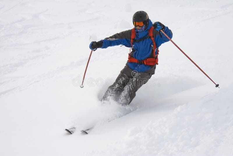 Freeride skier stock image. Image of riding, sportsman - 29218049