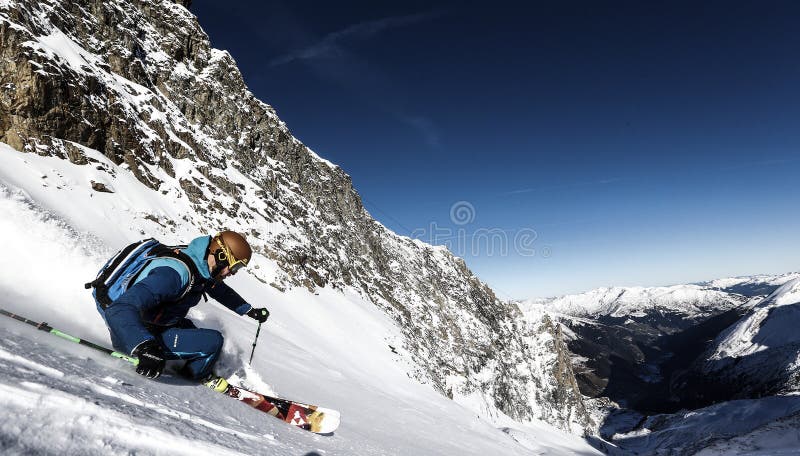 Freeride Skiing editorial stock photo. Image of austria - 63571898