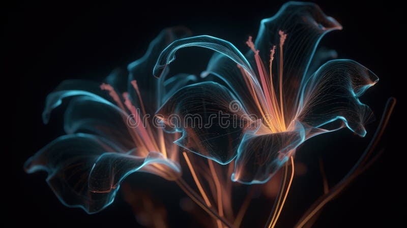 Freesia Creative Floristic Artwork Stock Illustration - Illustration of ...