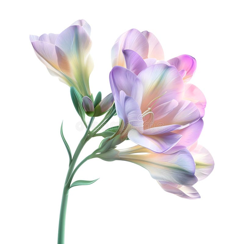 Freesia Flower on Transparent Background - Ai Generated Stock ...