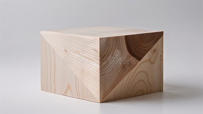 Freestanding Corner Brace Wood Block with Angled Cut, Smooth and ...