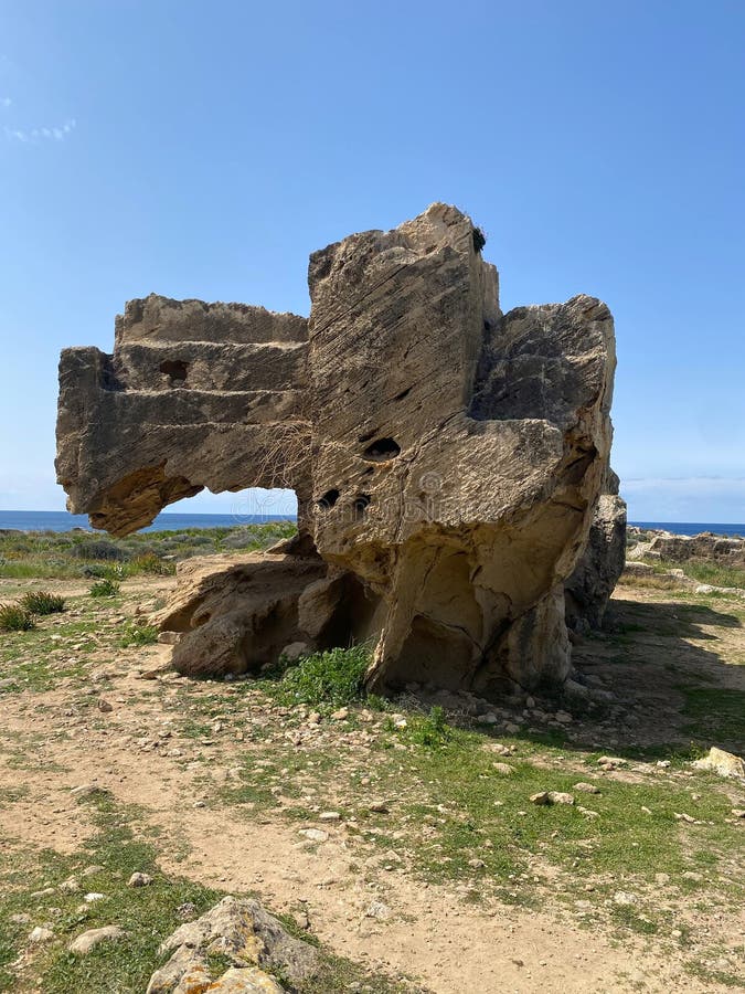 Freestanding Lime Stone. Fallen Steps Carved in Stone. Ancient Ruins ...