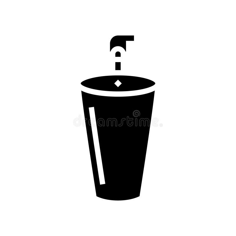 Freestanding Sink Glyph Icon Vector Illustration Stock Image - Image of ...