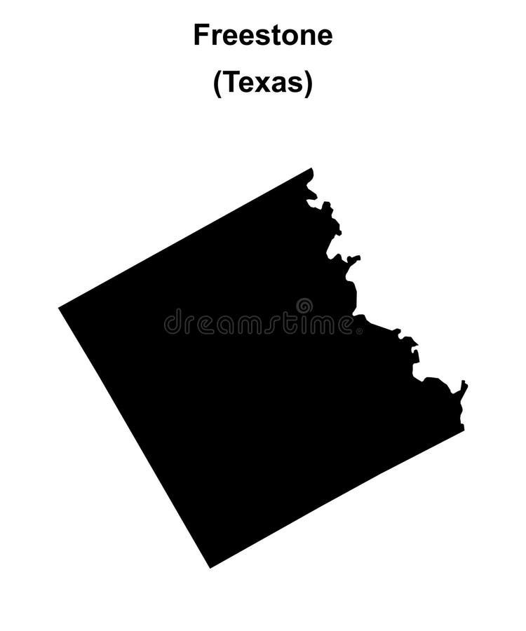 Freestone outline map stock vector. Illustration of silhouette - 361791441