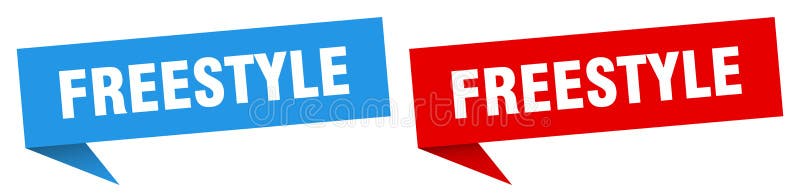 Freestyle Banner. Freestyle Speech Bubble Label Set Stock Vector ...