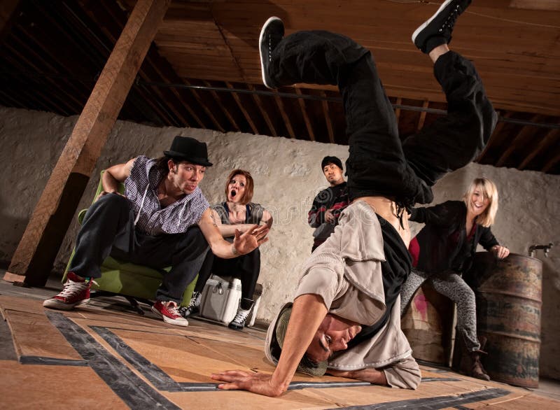 Break Dancing Group stock image. Image of group, handsome - 25848001