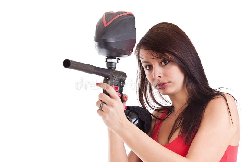 Freestyle Girl and Paintball Stock Image - Image of girl, forces: 23927031