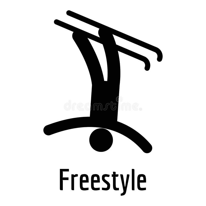 Freestyle Icon, Simple Style. Stock Vector - Illustration of black ...