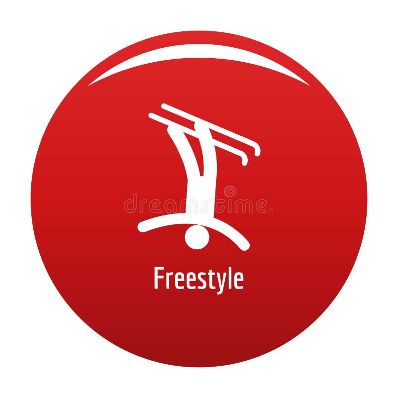 Freestyle icon vector red stock vector. Illustration of sign - 150817246