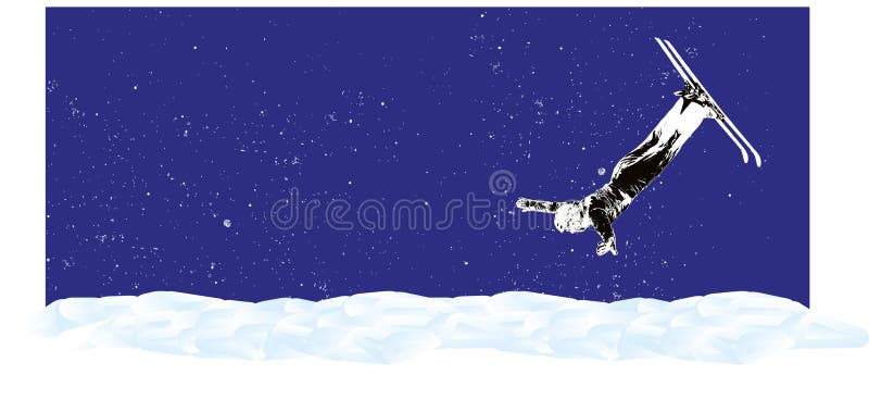 Freestyle Ski Jump Vector Illustration Stock Vector - Illustration of ...