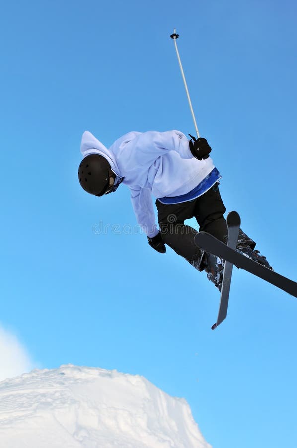 Freestyle skier take off stock photo. Image of daring - 12949488