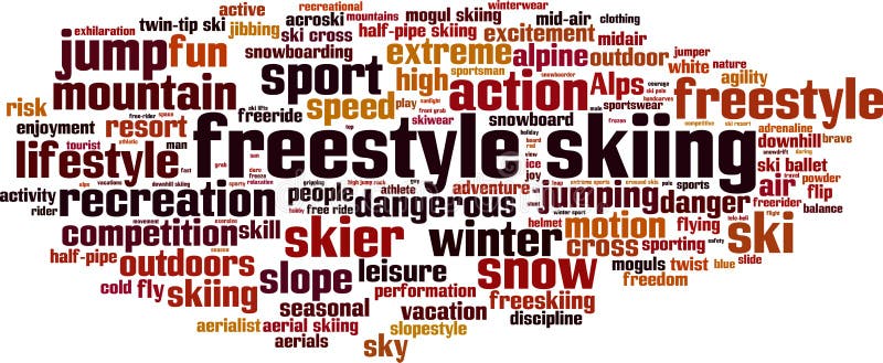 Freestyle Skiing Word Cloud Stock Vector - Illustration of jump ...