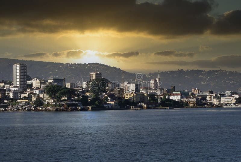 Freetown the Harbour of Sierra Leone Stock Photo - Image of harbour ...
