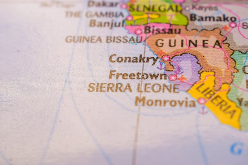 Freetown on the World Map-Geo Political Map Stock Image - Image of ...