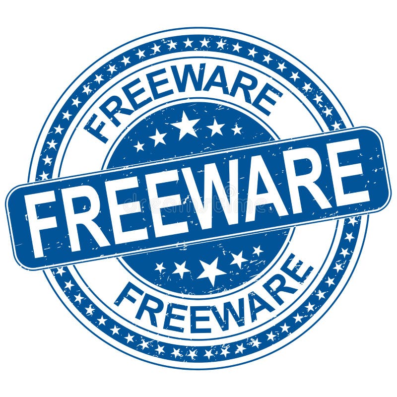 Freeware Round Blue Rubber Stamp Grungy Illustration Stock Illustration ...