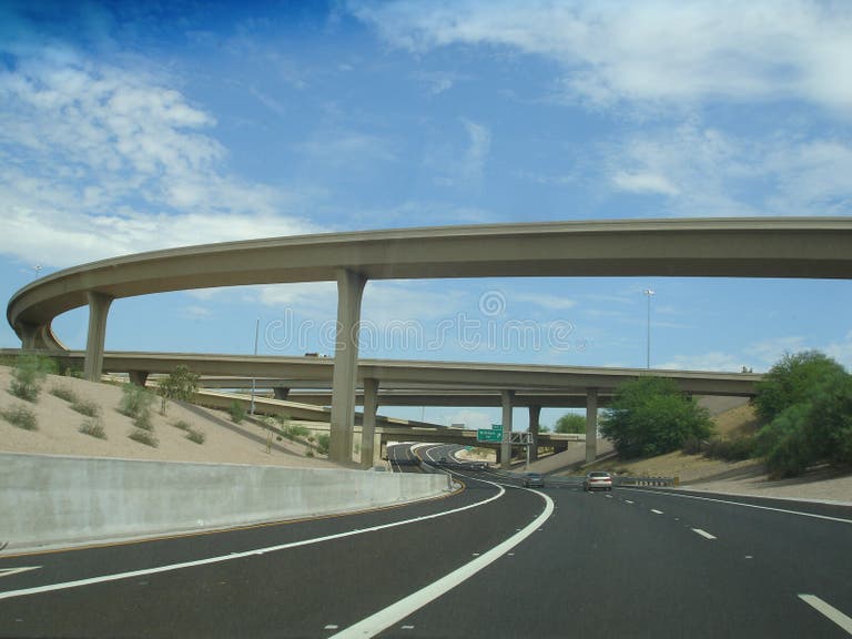 Freeway Arizona State Route 51 Stock Image - Image of state, arizona ...