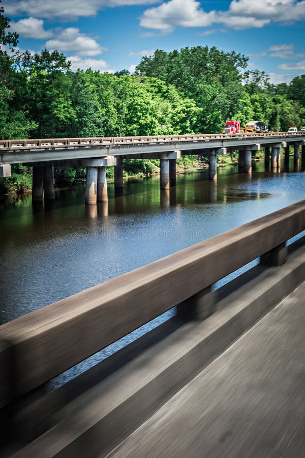 Freeway Bridge Over Atchafalaya River Basin in Louisiana Stock Image ...