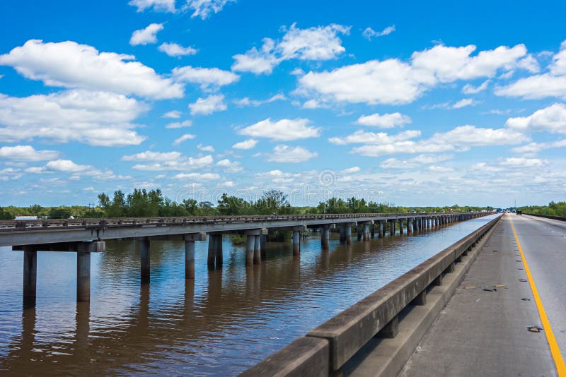 The Atchafalaya Basin Bridge and the Interstate 10 (I-10) Highway Over ...