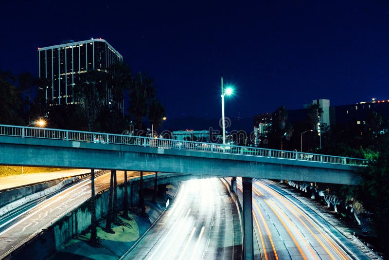 Freeway In City At Night Picture. Image: 83065077