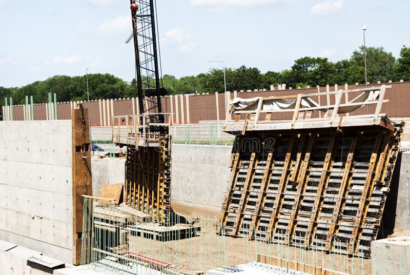 Freeway construction stock photo. Image of site, wall - 13976326
