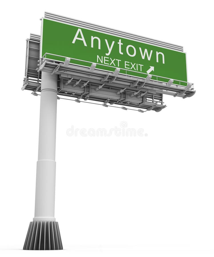 Freeway Exit Sign Holiday stock illustration. Illustration of next ...
